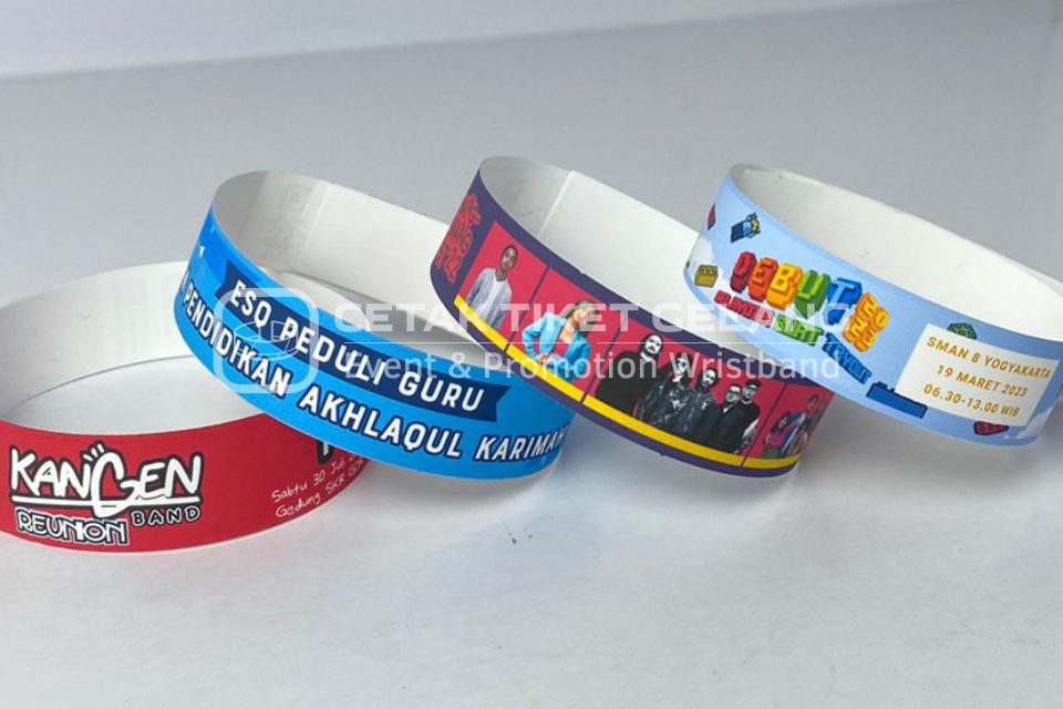 Cetak Tiket Gelang Murah di Malang - Cetak Tiket Gelang